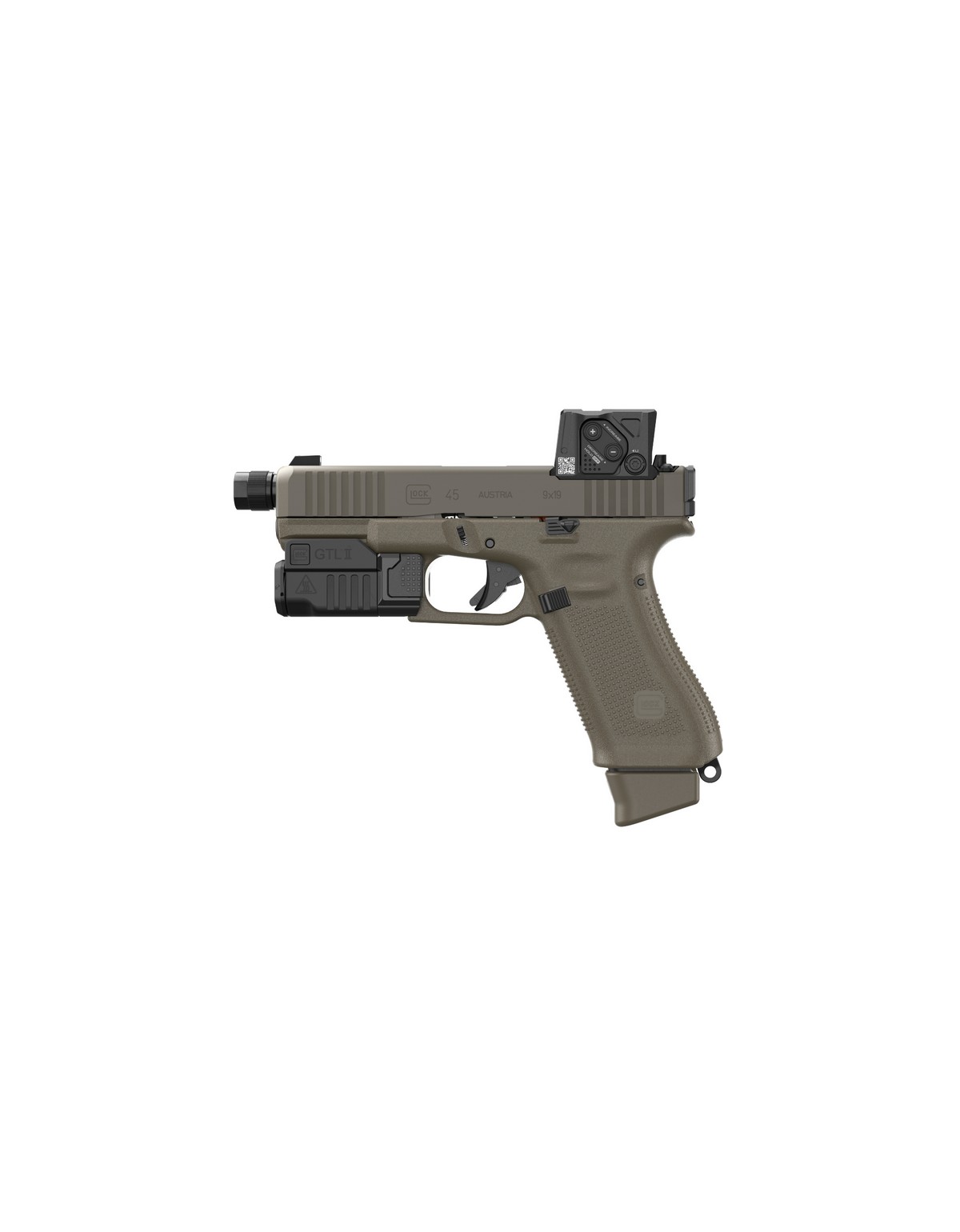 PISTOLET GLOCK 45 HUNTER EDITION A-CUT FILETE COMBO AIMPOINT COA + GTL ...